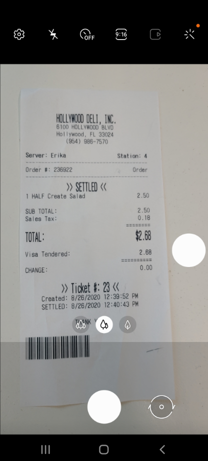 Submitting prepaid card receipts