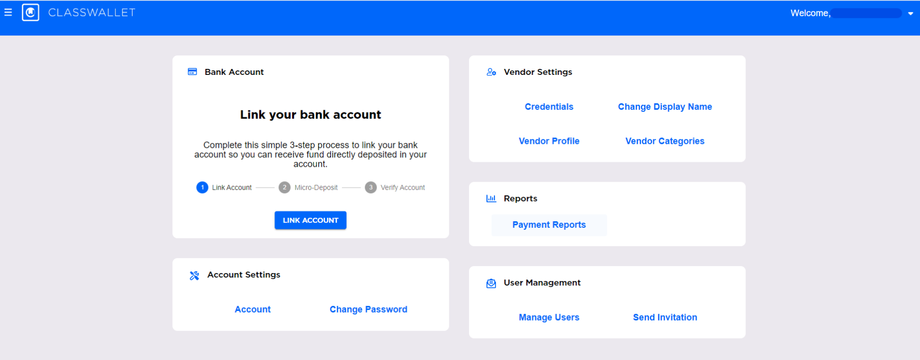 Accessing your ClassWallet Account as Direct Pay Vendor